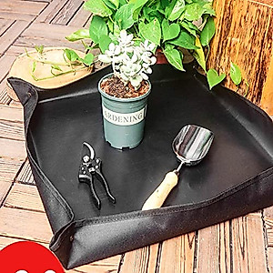 BIUWING 2PCS 39.4" x 39.4" Large Plant Repotting Mat Waterproof Transplanting Mat Indoor Plant Potting Mat Portable Gardening Mat Foldable Garden mat