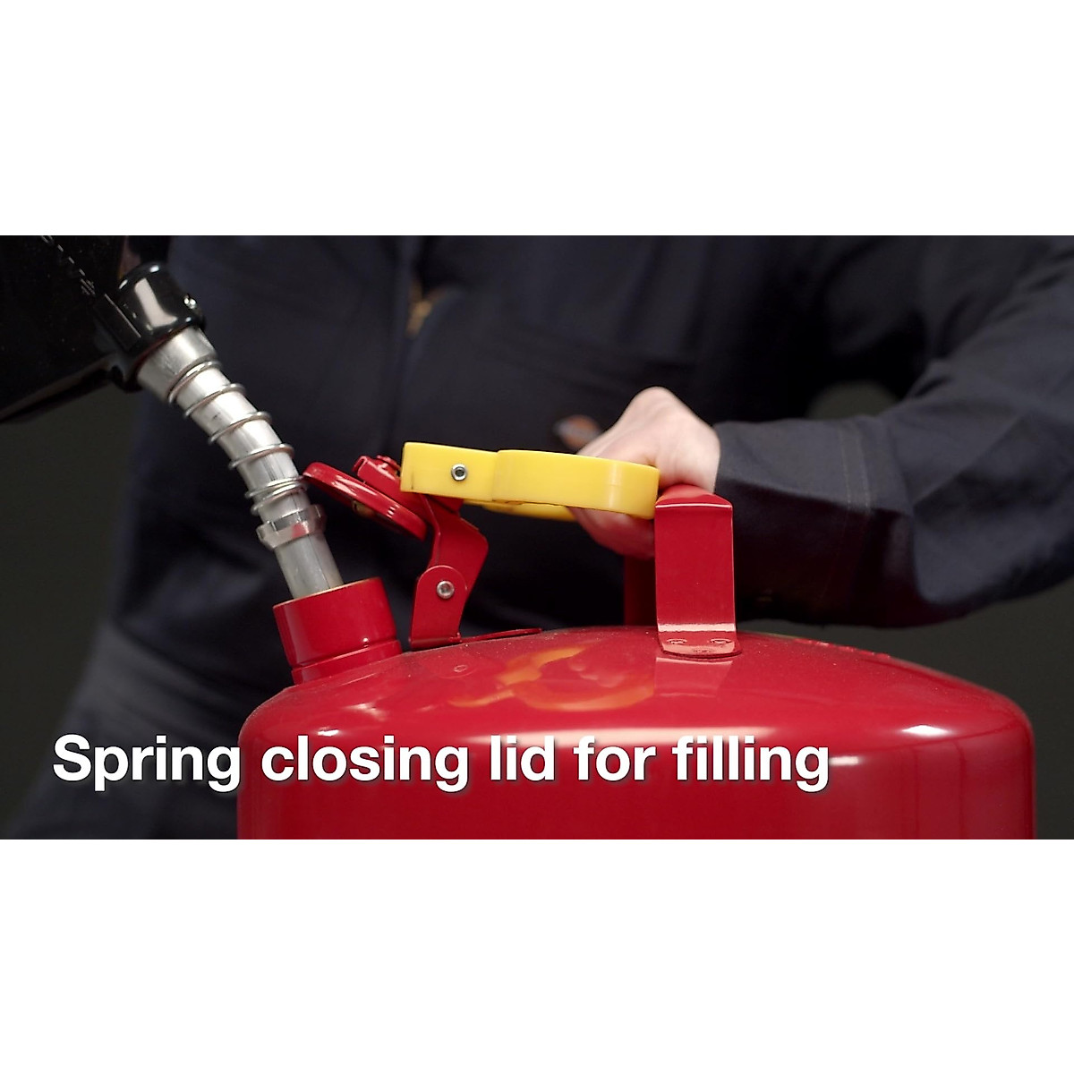 Eagle 2 Gallon Type I Red Safety Gas Can for Gasoline with Flame Arrester, Self-Closing Lid, and F-15 Funnel, Made in the USA, Galvanized Steel Flammable Storage Can, UI20FS