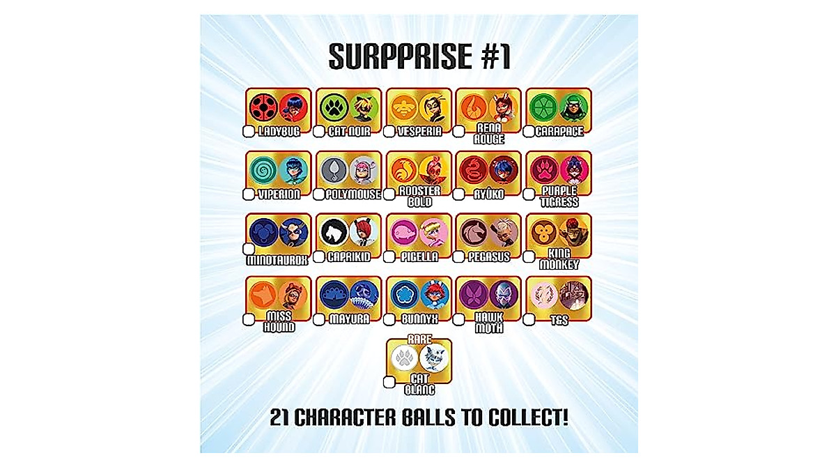 Miraculous Ladybug 4-in-1 Surprise Miraball Toys