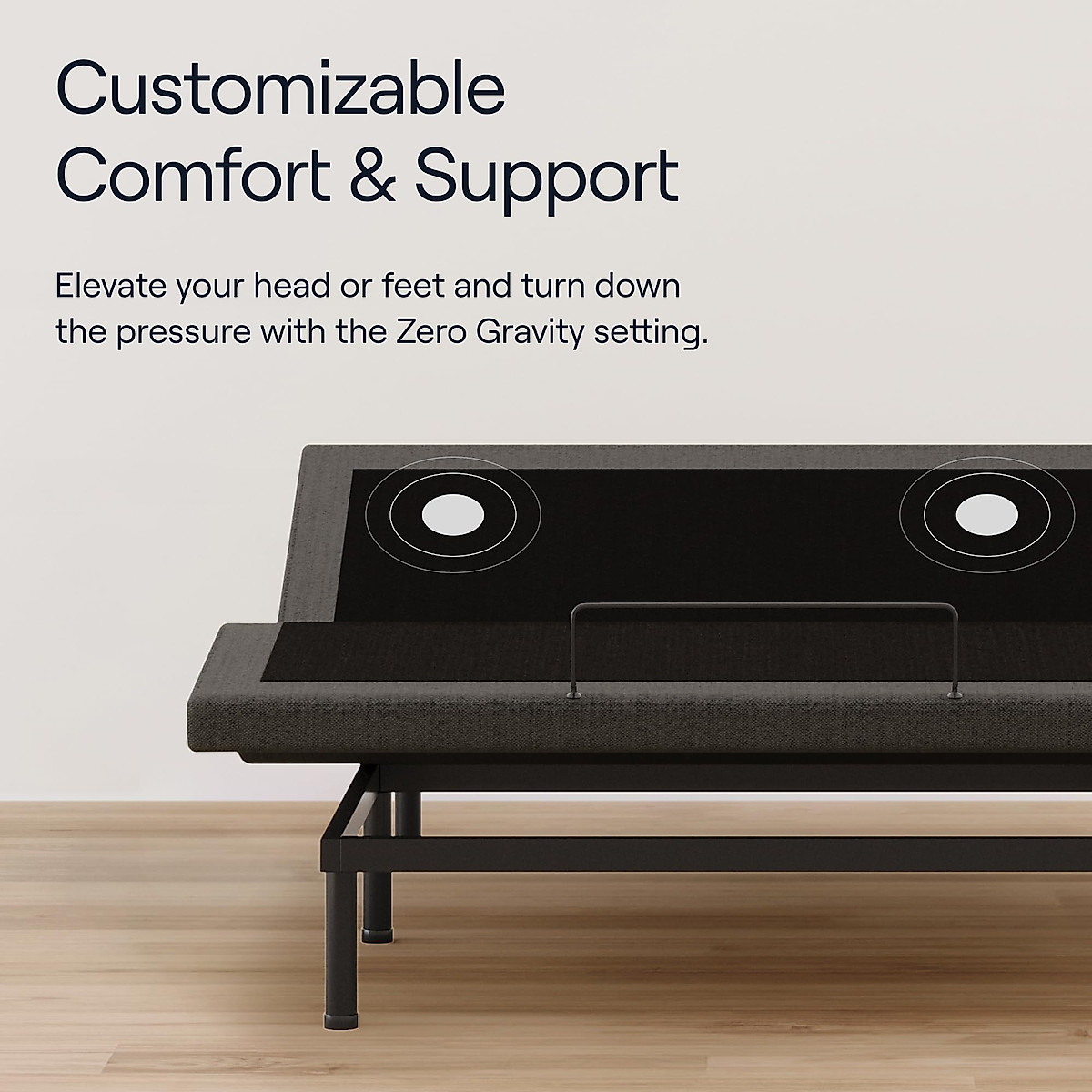 Nectar Premier Adjustable Base - Queen - Head & Foot Incline - Wireless Remote with Memory- 3 Massage Settings - 4 USB Ports - Anti-Snore & Zero Gravity