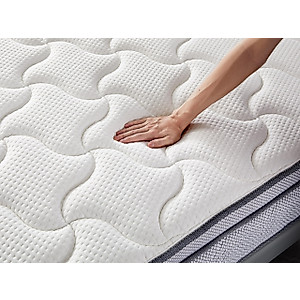 restologie Sigma 10 inch Hybrid Mattress/Made in America/Pocket Coils & Memory Foam for Cooling and Comfort/Reinforced Edge Support/Mattress in a Box/Firm Tight Top (Queen (U.S. Standard))