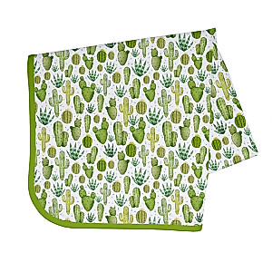 BapronBaby Desert Cactus Splash Mat - Waterproof Catch-All for Under High Chairs, Floors, Tables, Playtime or Arts & Crafts - Machine Washable - 45" x 45”
