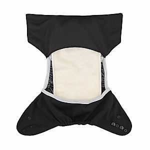 Babygoal Cloth Diaper Covers 6 Pack+Wet Bag for Fitted Diapers and Prefolds with Double Gussets, Adjustable and Reusable for Baby Boys 6DCF08