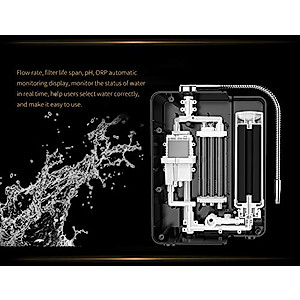 Water Ionizer and Water Purifier Machine,PH 3-11 Alkaline Acid Water Machine,Up to -800mV ORP, 8000 Liters Per Filter,11 Plate Electrode,Regulation Valve to Control PH and ORP/Auto-Cleaning