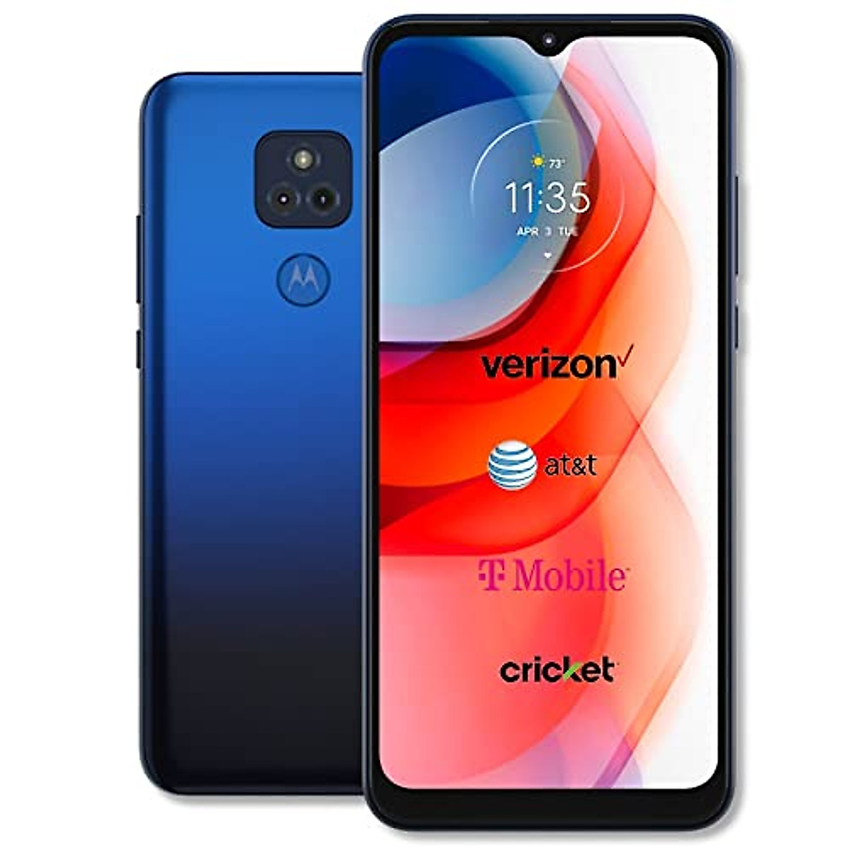 Moto G Play 2021 (32GB, 3GB) 6.5" HD, Octa-core Snapdragon 460, All Day Battery, 4G LTE GSM Fully Unlocked (Verizon, T-Mobile, AT&T) XT2093-4 (w/Fast Car Charger, Misty Blue) (Renewed)