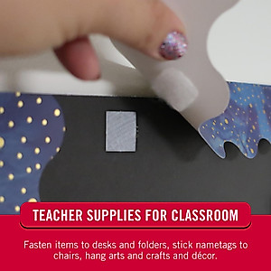 VELCRO Brand Mounting Squares | 200pk, 7/8" White | Adhesive Sticky Back Hook and Loop for Teacher Supplies, Office Organization (30705)