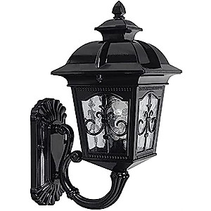 TAMSOI Modern Exterior Wall Mounted Light Matte Black Housing Sconce Aluminum Outdoor Waterproof Wall Lamp with Clear Shade Porch Light Fixtures for Garage Doorway Entryways Lighting