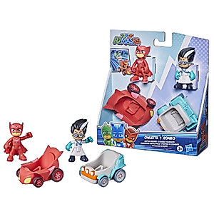 PJ Masks Owlette vs Romeo Battle Racers Preschool Toy, Vehicle and Action Figure Set for Kids Ages 3 and Up