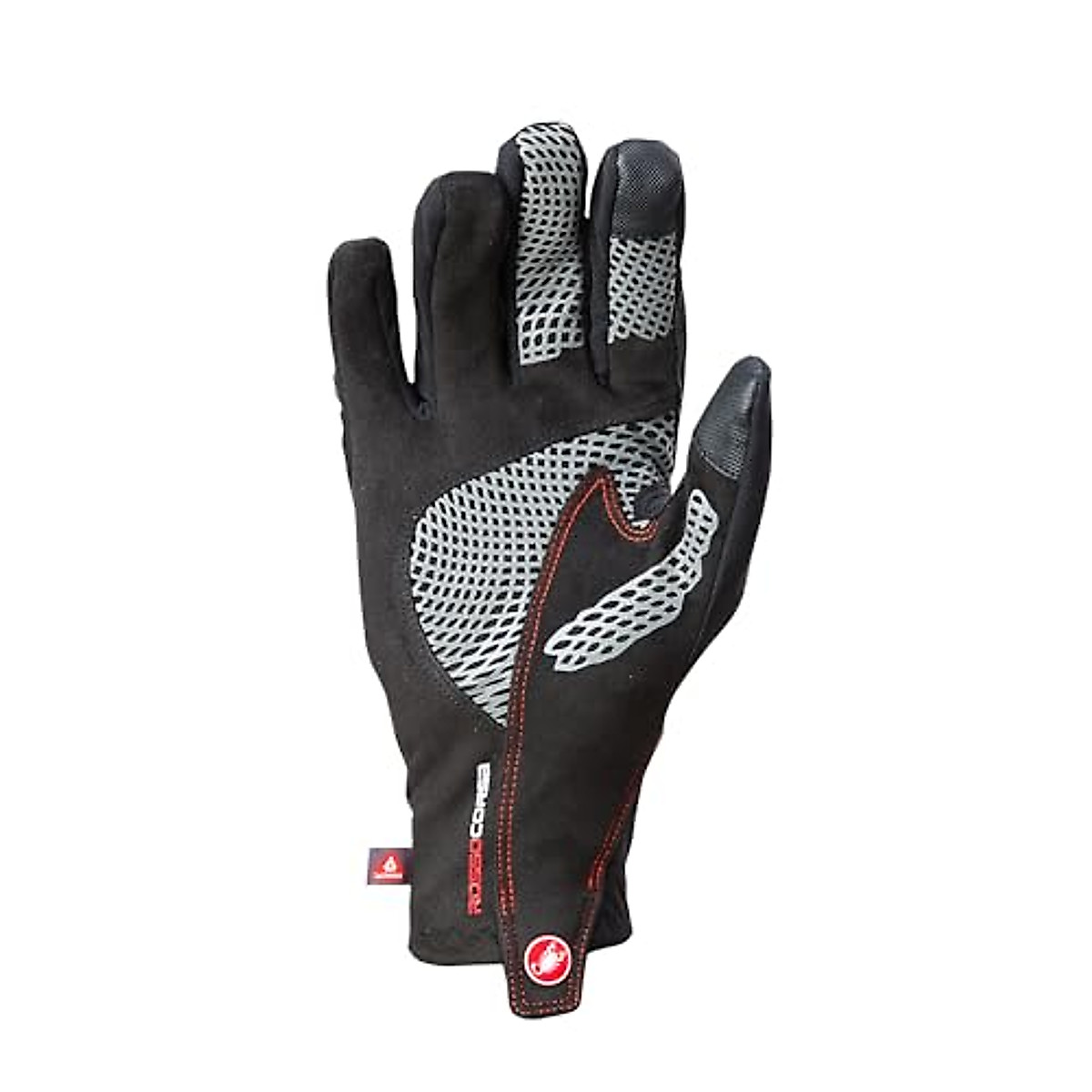 Castelli Cycling Spettacolo ROS Glove for Road and Gravel Biking I Cycling - Black Red - Medium