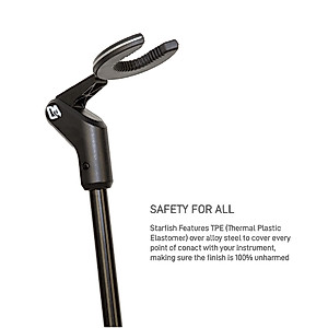 STARFISH: World’s Most Stable Professional GUITAR STAND, D&A Guitar Gear – 5 Leg design for acoustic bass electric guitar portable universal adjustable holder with non-slip rubber padding