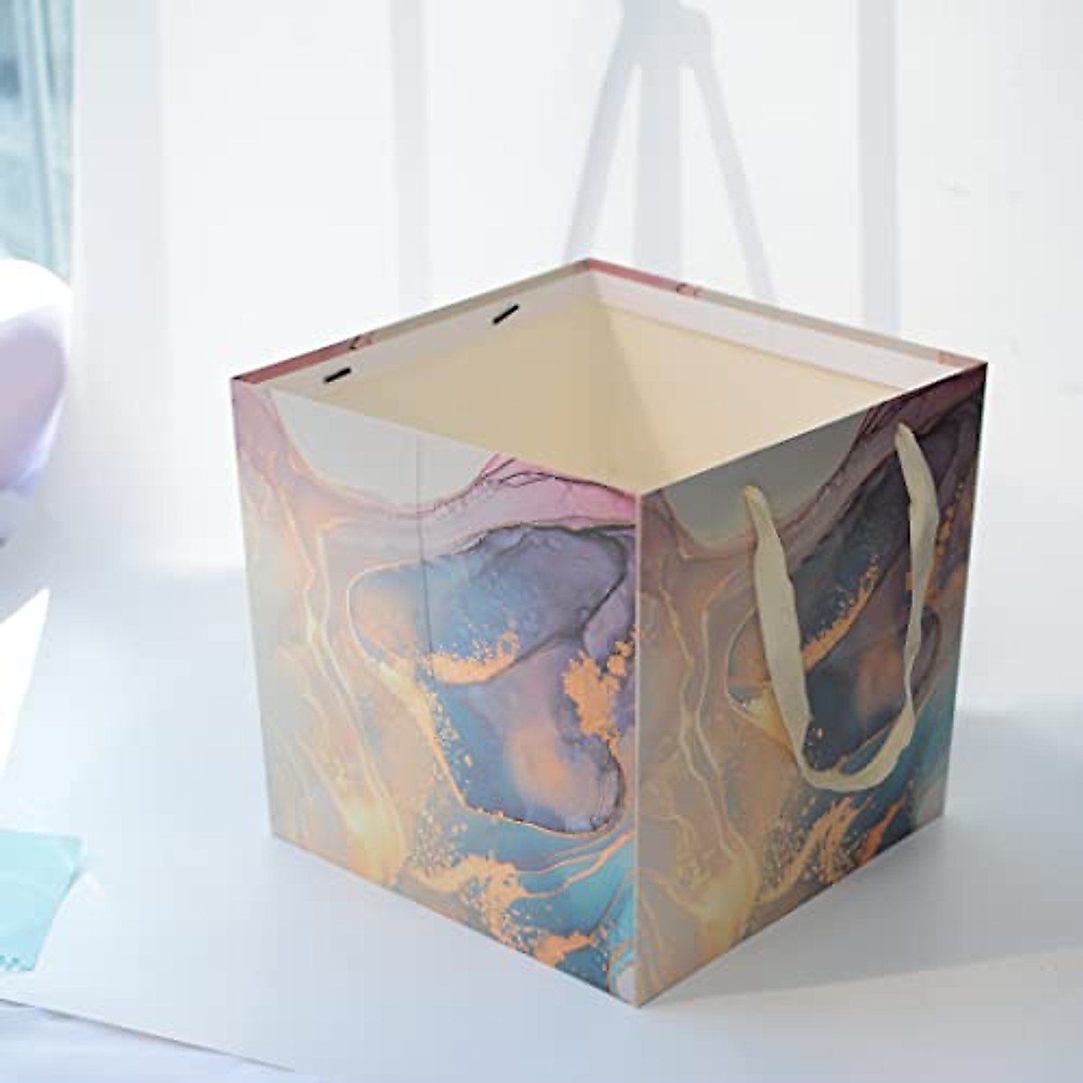 RUIFYRAY Extra Large Gift Bag, 11.8" Square Reusable Big Bag with Handle, for Wedding, Birthday, Presents, Father's Day, Thanksgiving, Christmas, New Year's, Holiday Gifts