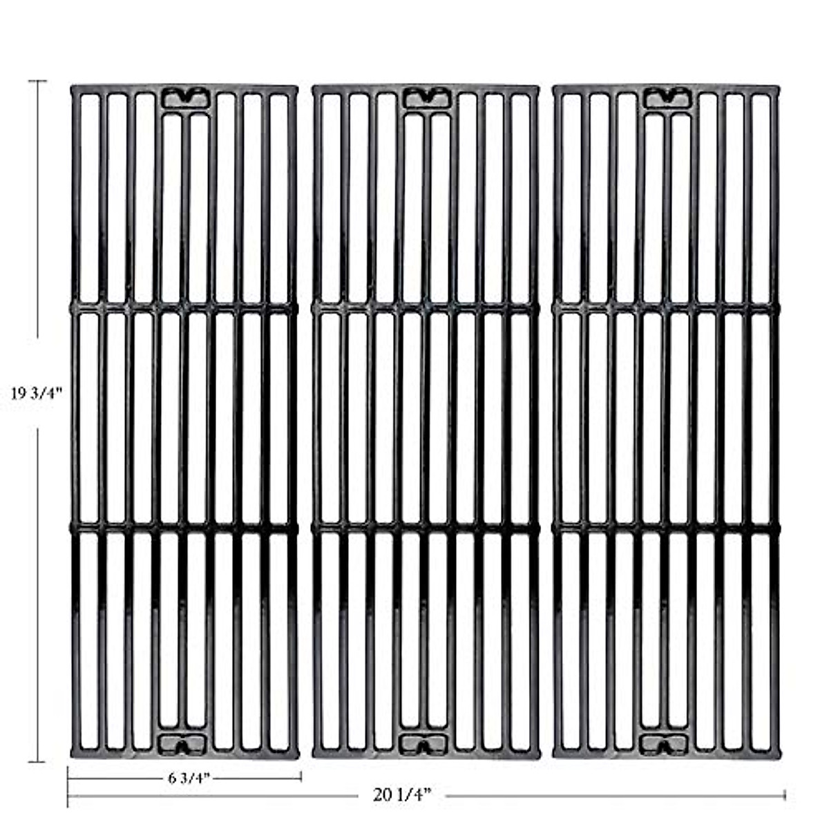 Hisencn Replacement Parts for Chargriller 3001, 3008, 3030, 4000, 5050, 5252 Gas Grill Models, Stainless Steel Burner, Porcelain Steel Heat Plate, Porcelain Cast Iron Cooking Grid Grates