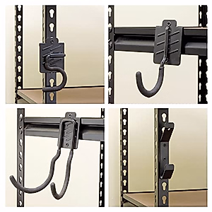 Wallmaster Shelving Hook Organizer Kit,7 Pcs Adjustable Boltless Steel Storage Hanging Accessories for Rack,Garage Tool System Heavy Duty for Ropes,Utility,Bulk Items and More Equipment