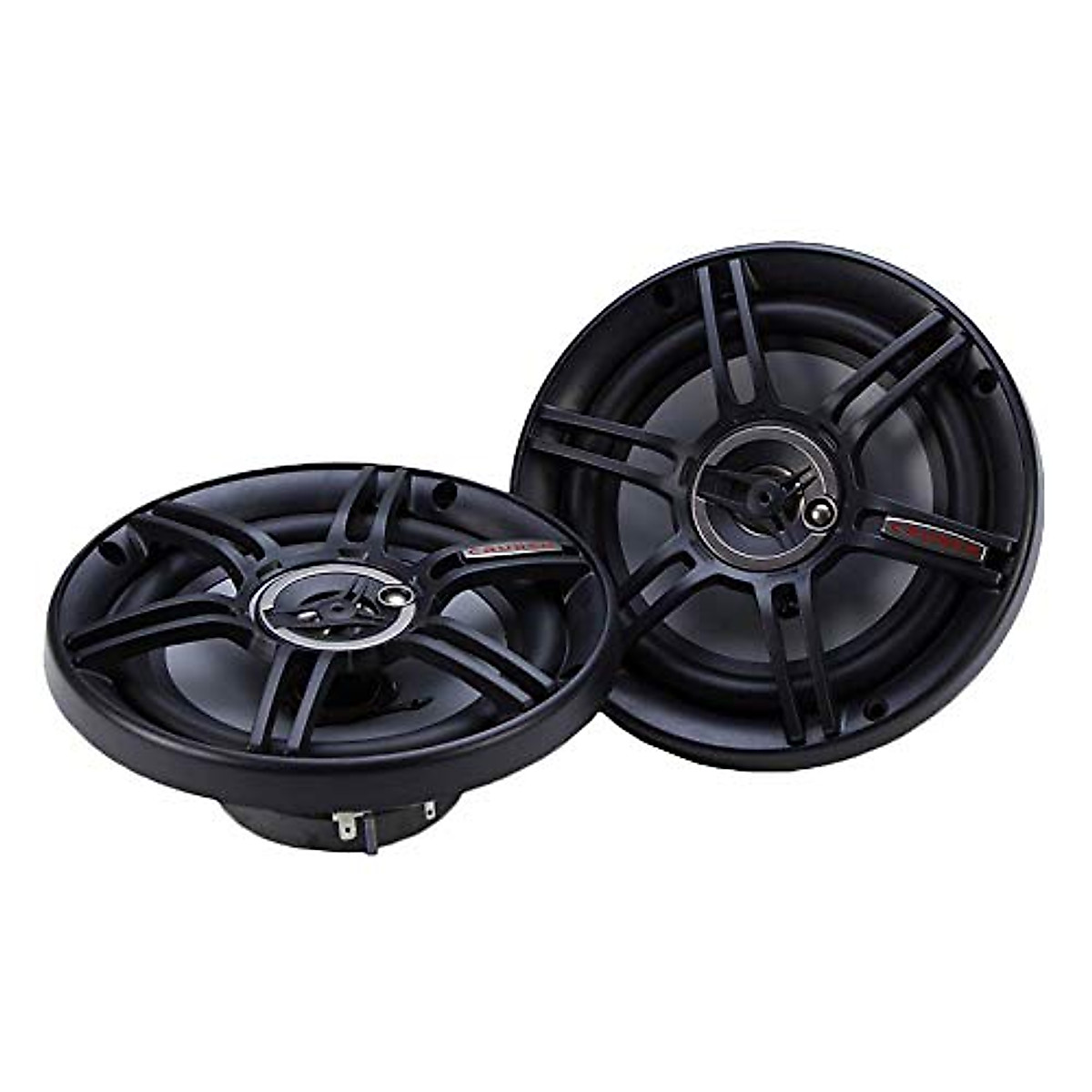 Crunch CS-653 300 Watts 6.5-Inch 3-Way 4 Ohms Car Audio CS Speakers with Dome Tweeters and Stamped Steel Basket, Black, 2 Pack