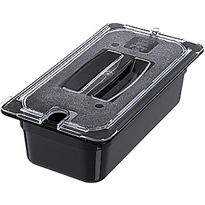 Carlisle FoodService Products 3066103 StorpPlus Third Size Food Pan, Polycarbonate, 4" Deep, Black