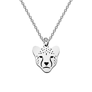 ENSIANTH Cheetah Necklace Cheetah Jewelry Cheetah Pendant Necklace Animal Lover Gift Cheetah Gift Safari Themed Gift Big Cat Necklace (Cheetah Necklace)
