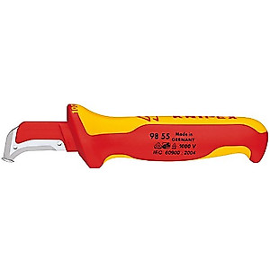 KNIPEX Ratcheting Cable Cut and Dismantling Knife-1000V Insulated Bundle