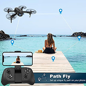 Drone with Camera for Adults Kids - 1080P HD FPV Camera Drones with Carrying Case, Foldable Drone Remote Control Toys Gifts RC Quadcopter for Boys Girls with 2 Batteries, Headless Mode, One Key Start, Speed Adjustment, 3D Flips