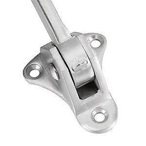 uxcell 304 Stainless Steel Brushed Easy-Step Kickdown Door Stop Holder Buffer w Screws