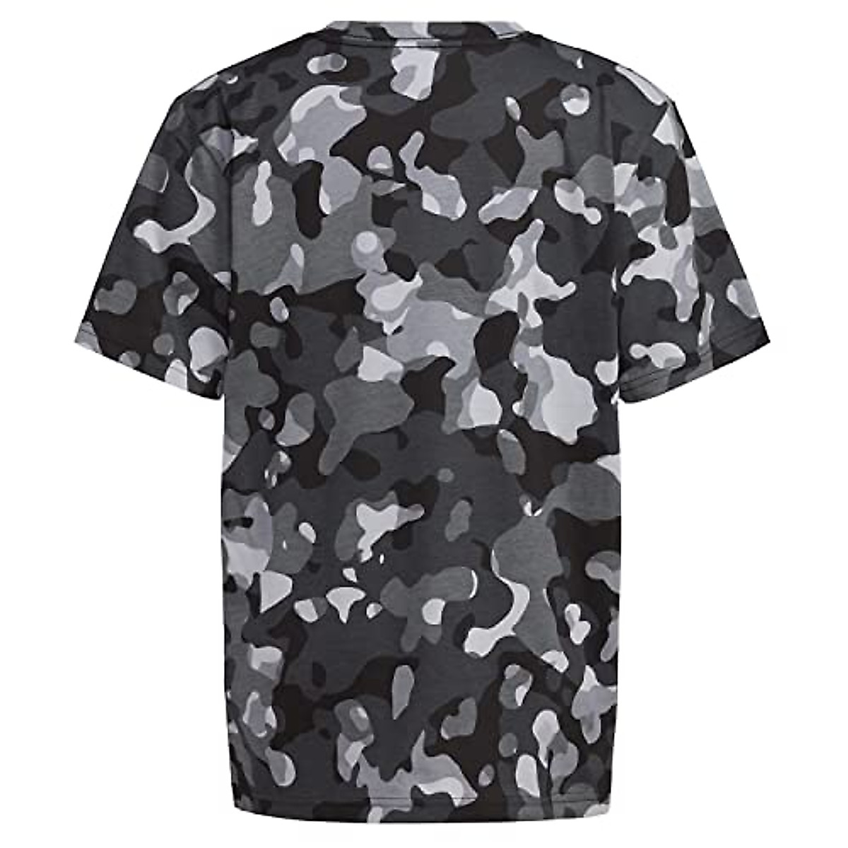 adidas Boys' Core-camo All Over Print Short Sleeve Tee (Big Kids), Black, X-Large (18/20)