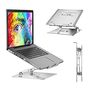 Anivia Laptop Stand,Adjustable Laptop Computer Stand Portable Foldable Laptop Riser Metal Holder Compatible with 10 to 17 Inches Notebook Computer, Silver