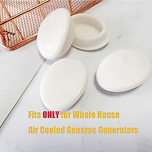 JILINWEI Hole Plug Kit for Generac Generators Home Use,4 Pcs Base Hole Adapter for Generac Whole House Air Cooled Generators,White