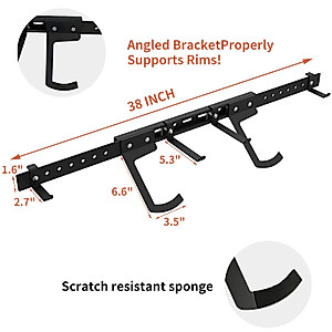 Adamoss Bike Rack Garage Wall Mount,Bike Hangers for Garage Organization,Vertical Bicycles Hanger Hooks for Indoor Space Saving,2 Bicycles and 2 Helmets