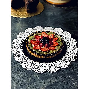 The Baker Celebrations White Round paper Lace Table Doilies 4 5 6 8 10 and 12 inches Assorted Sizes (Variety pack of 120-20 of each)