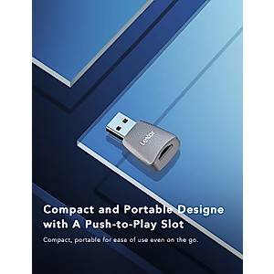Lexar Micro SD Card Reader, USB 3.2, Up to 170MB/s Read/Write Speed for MicroSDXC/SDHC TF Memory Card (LRW330U-BNBEG)