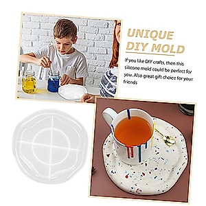 VILLCASE 2pcs Pallet Mold Oval Tray Crystal Decor Resin Molds Teacup Tray Mold Resin Tray Molds DIY Irregular Cloud Design Tray Mold Serving Tray Mold Novel Shaped Tray Mold Jewelry Coaster