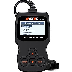 ANCEL AD310 Classic Enhanced Universal OBD II Scanner Car Engine Fault Code Reader CAN Diagnostic Scan Tool-Black