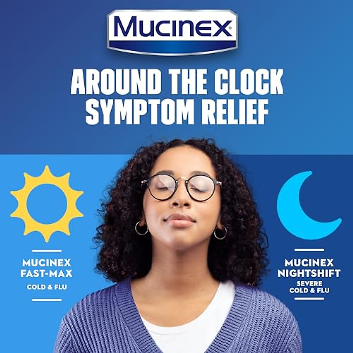 Mucinex Fast-Max Cold and Flu & Nightshift Severe Cold and Flu Medicine for Adults, Over-the-Counter Medication Combo Pack for Sore Throat Relief, Decongestant, Cough & Cold Medicines, 2 x 6 Fl Oz