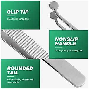 Meibomian Gland Expressor Stainless Steel Eyelid Massage Prevent Excessive Force for Dry Eyes (Round)