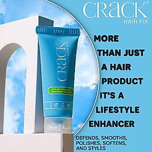 Crack HAIR FIX Styling Creme - Multi-Tasking, Anti-Frizz, Leave-In Styling Aid With Protection from Humidity, Chlorine, Heat Treatments & Sun