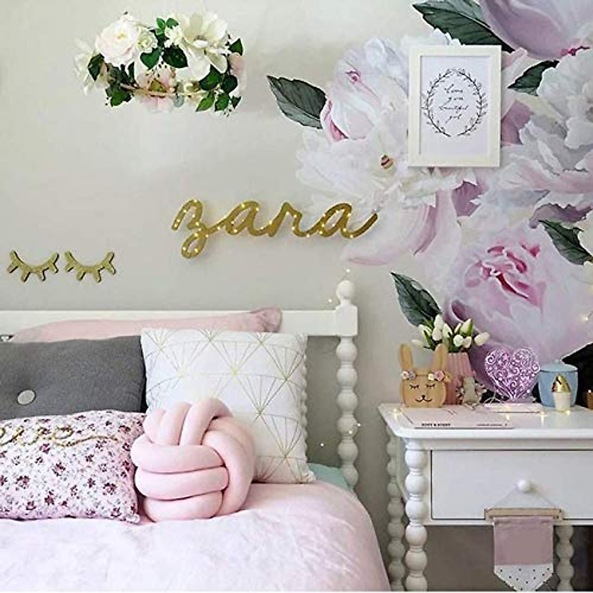 FUB Short Plush Knot Ball Pillow, Waist Cushion Pillow Home Decoration Plush Throw Pillow Cushion for Sofa Car Office Decor, Grey, 7x7''