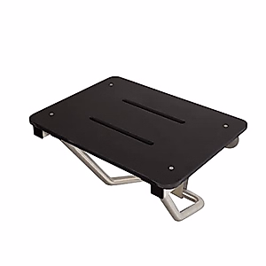 18" x 15" Black Folding Wall Mount Shower Seat Bench, ADA Compliant