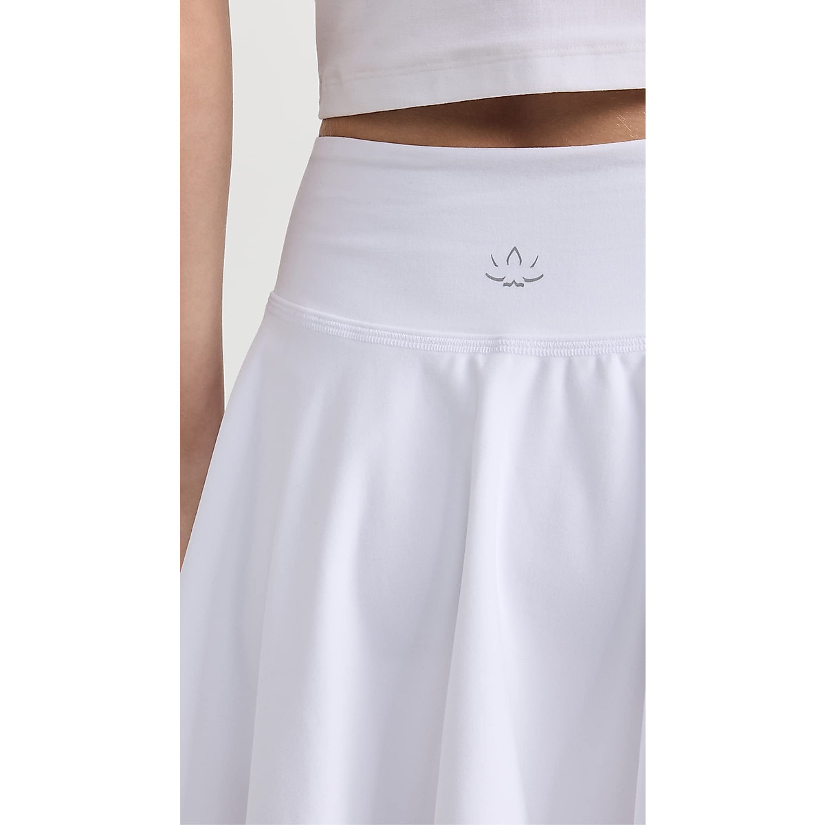 Beyond Yoga Women's Spacedye Hot Shot Circle Skirt, Cloud White, S