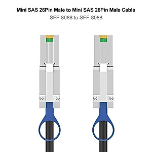 CableCreation External Mini SAS 26pin (SFF-8088) Male to Mini SAS 26 (SFF-8088) Male Cable, 1.0M