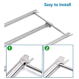 Gassaf Burner Tube Set Replacement for Weber 67820 67722, Genesis 300 Series E310 E320 EP310 EP320 S310 S320 (2007-2010)with Side Control Knobs, 34-1/4 inch 304 Stainless Steel durable Burner