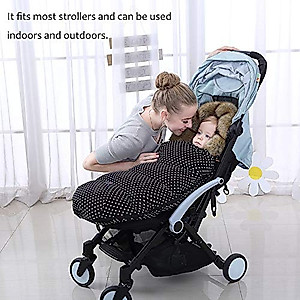 Pram Footmuff,Stroller Padded Footmuff Cover Cosy Toes,Baby Winter Foot Cover,Warmth,Windproof, Waterproof, Cold Resistant, Washable (Sea Blue)