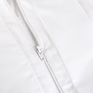 Peru Pima, Duvet Cover Set with 3 Pieces, 415 Thread Count, Percale, 100% Peruvian Pima Cotton, Full/Queen Size, White Solid Color