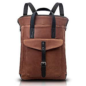 ORNA'S LEATHER ART | SWAN Everyday leather backpack for Women. Practical, Stylish and Spacious Women’s Bag. Real Leather in A Chic Backpack And Contemporary Design, (LIGHT BROWN)