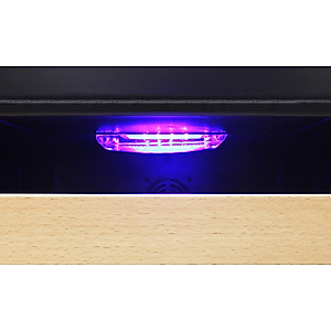 Vinotemp EL-46WCST 46 Bottle Cooler Refrigerator Freestanding or Built-in Wine Fridge with Dual Zone Temperature Control, Front Venting with Glass Door and Safety Lock, Black, Stainless w/Wood Shelves