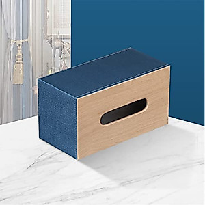 Tissue Box Cover Rectangular, 99% Compatible Upgrade Large Size, Decorative Tissue Box Holder for Bathroom/Vanity Countertop/Night Stand, PU Leather Tissue Dispenser for Napkin Facial Paper Towel