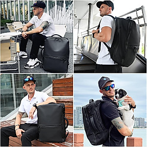 Zurligi Vacuum Backpack Travel - 70L Expandable Travel Backpack, Vacuum Compression Bag with Air Pump, USB Charging Port, Waterproof, Anti-Theft, Ideal for Laptop, Travel, Business, College, Camping