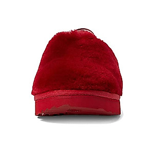 UGG Girls T Fluff Yeah Clog Slipper, Samba RED, 12 Little Kid