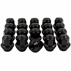 Wheel Accessories Parts 20 Pcs M14x1.5 14x1.5 OEM Style Lug Nuts 611-204 |ACPZ-1012-D | ACPZ-1012-M | 1.66" Long Black 13/16" Hex Fits 2014+ Ford Mustang | 2020+ Explorer | 2020+ Maverick