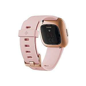 Fitbit Versa 2 Health & Fitness Smartwatch with Heart Rate, Music, Alexa Built-in, Sleep & Swim Tracking, Petal/Copper Rose, One Size (S & L Bands Included) (Renewed)