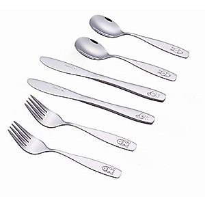 Exzact Children's Flatware Kids Silverware 6pcs Set - Toddler Utensils