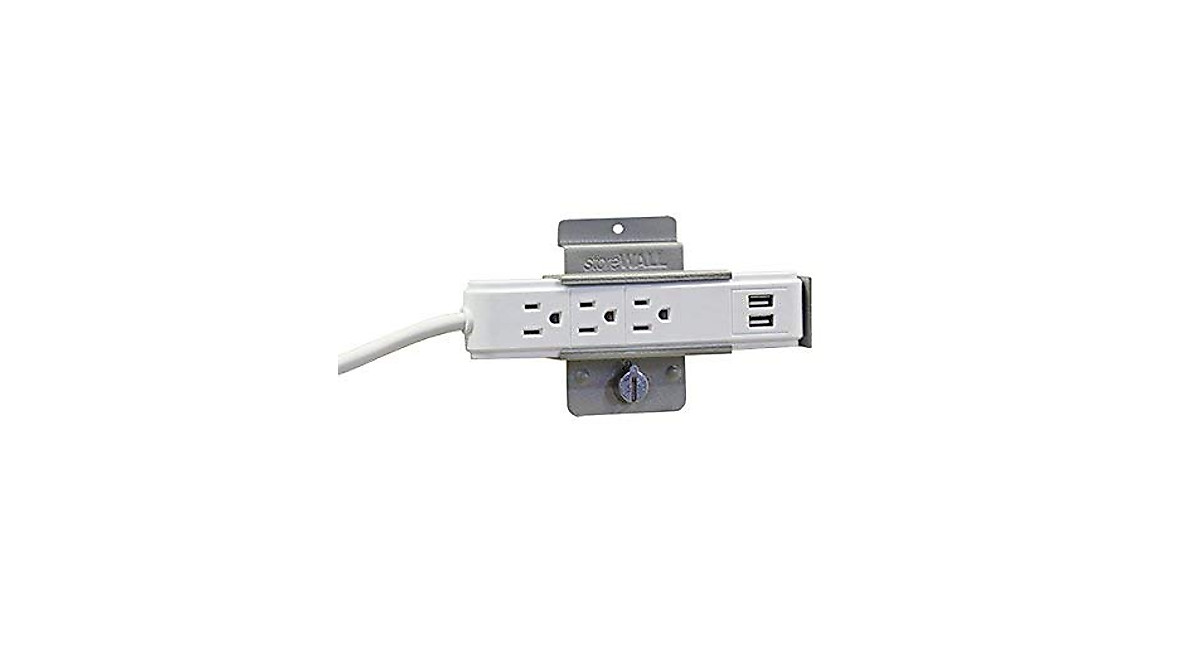 StoreWALL Power Strip Set with USB Ports - Easy Access